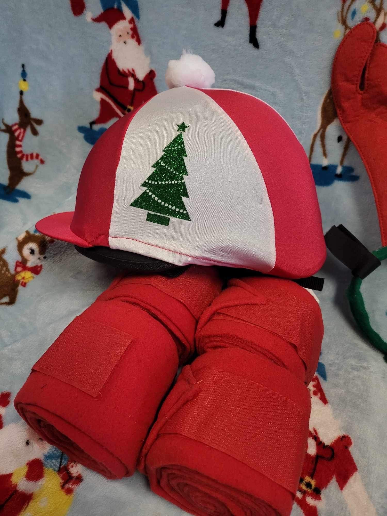New Christmas bundle, bandages , hat silk and antlers with Velcro atta ...